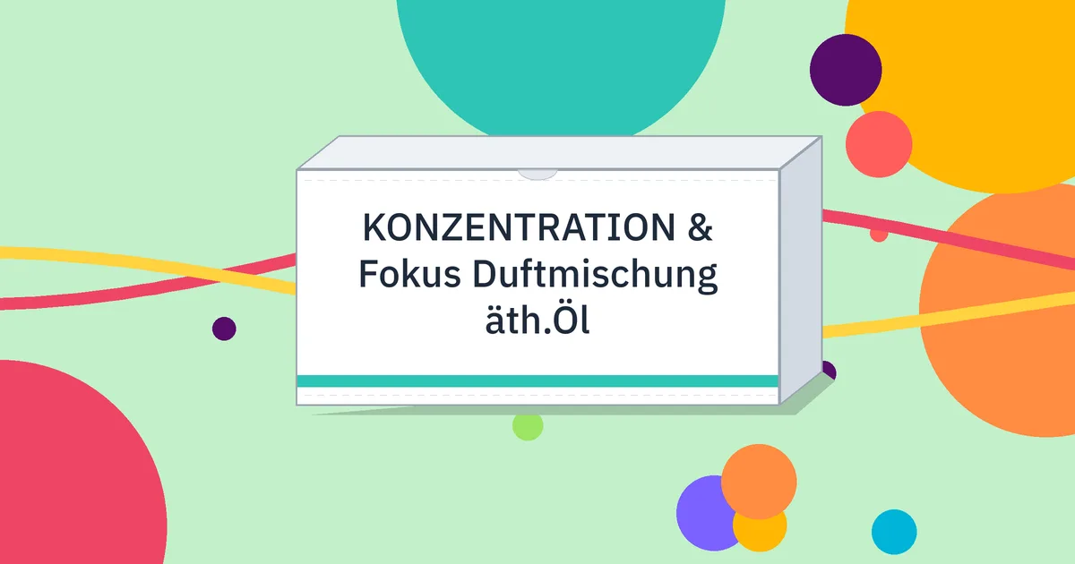 Symbolbild: Packung mit der Aufschrift KONZENTRATION & Fokus Duftmischung äth.Öl (PZN 17377200) – Verfügbarkeit und Bezug in Apotheken in Frankfurt am Main