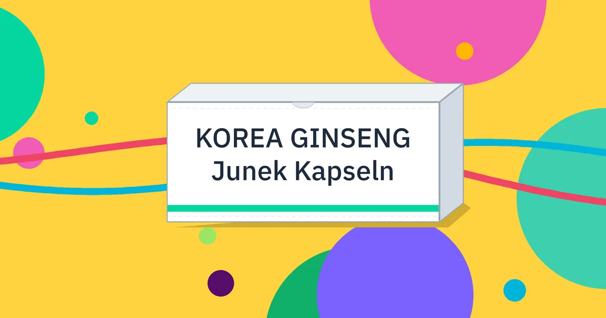 Symbolbild: Packung mit der Aufschrift KOREA GINSENG Junek Kapseln (PZN 00282754) – Verfügbarkeit und Bezug in Apotheken in Frankfurt am Main