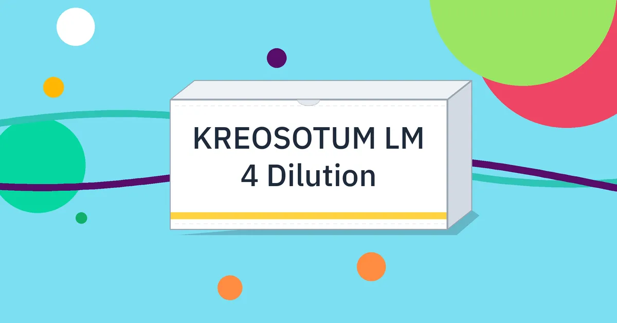 Symbolbild: Packung mit der Aufschrift KREOSOTUM LM 4 Dilution (PZN 12927972) – Verfügbarkeit und Bezug in Apotheken in Frankfurt am Main