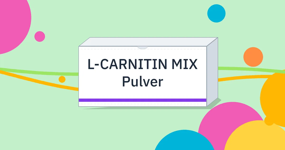 Symbolbild: Packung mit der Aufschrift L-CARNITIN MIX Pulver (PZN 03849664) – Verfügbarkeit und Bezug in Apotheken in Frankfurt am Main