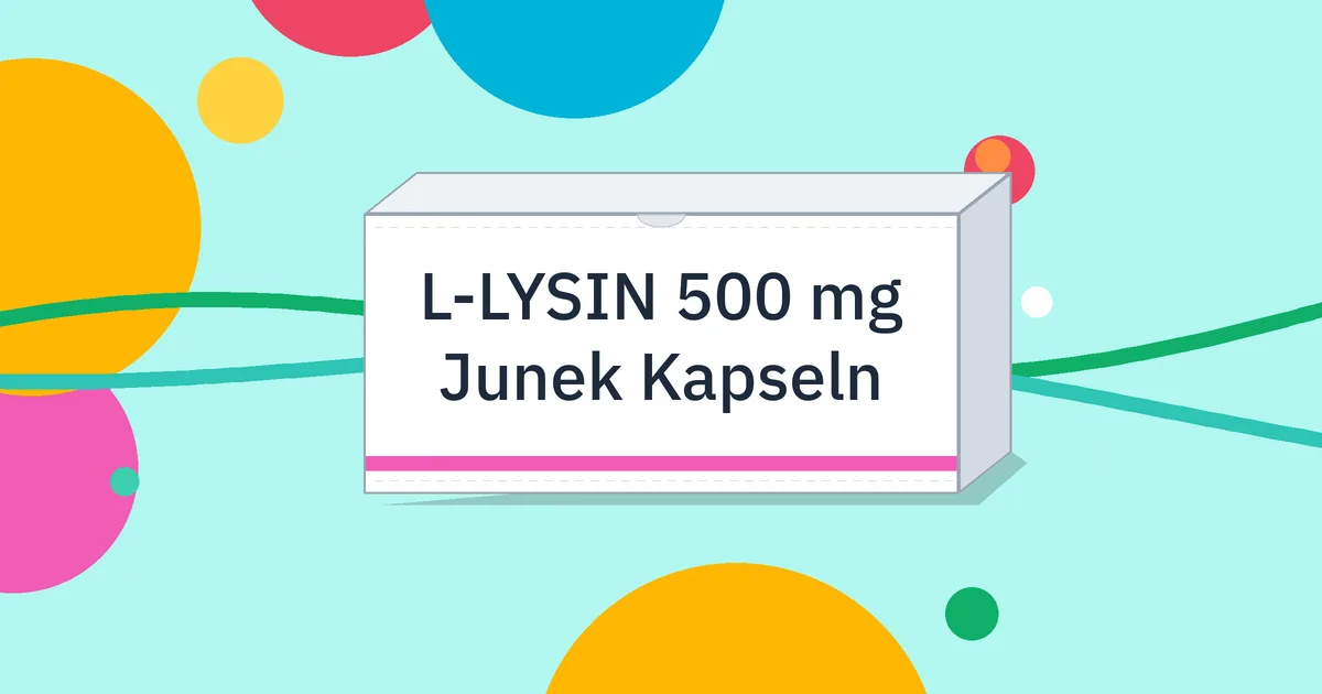Symbolbild: Packung mit der Aufschrift L-LYSIN 500 mg Junek Kapseln (PZN 00134580) – Verfügbarkeit und Bezug in Apotheken in Frankfurt am Main