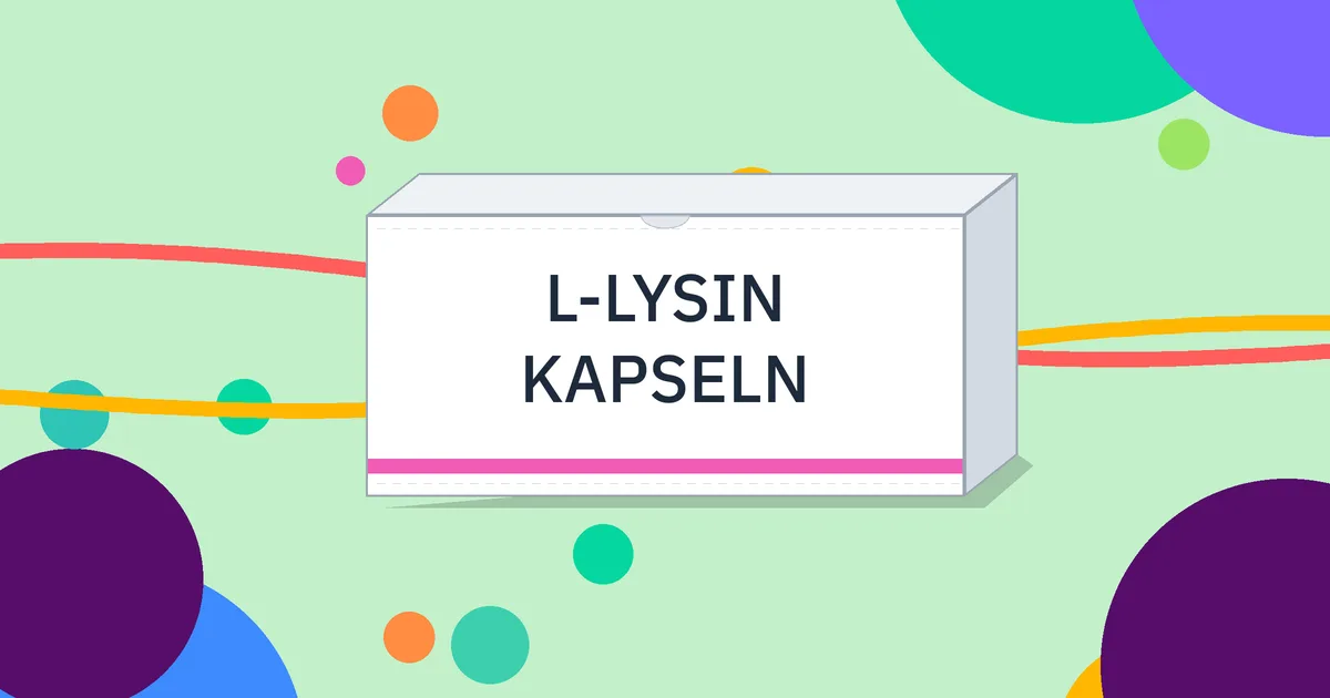 Symbolbild: Packung mit der Aufschrift L-LYSIN KAPSELN (PZN 19302318) – Verfügbarkeit und Bezug in Apotheken in Frankfurt am Main
