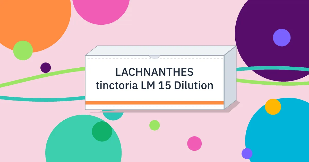 Symbolbild: Packung mit der Aufschrift LACHNANTHES tinctoria LM 15 Dilution (PZN 13520391) – Verfügbarkeit und Bezug in Apotheken in Frankfurt am Main