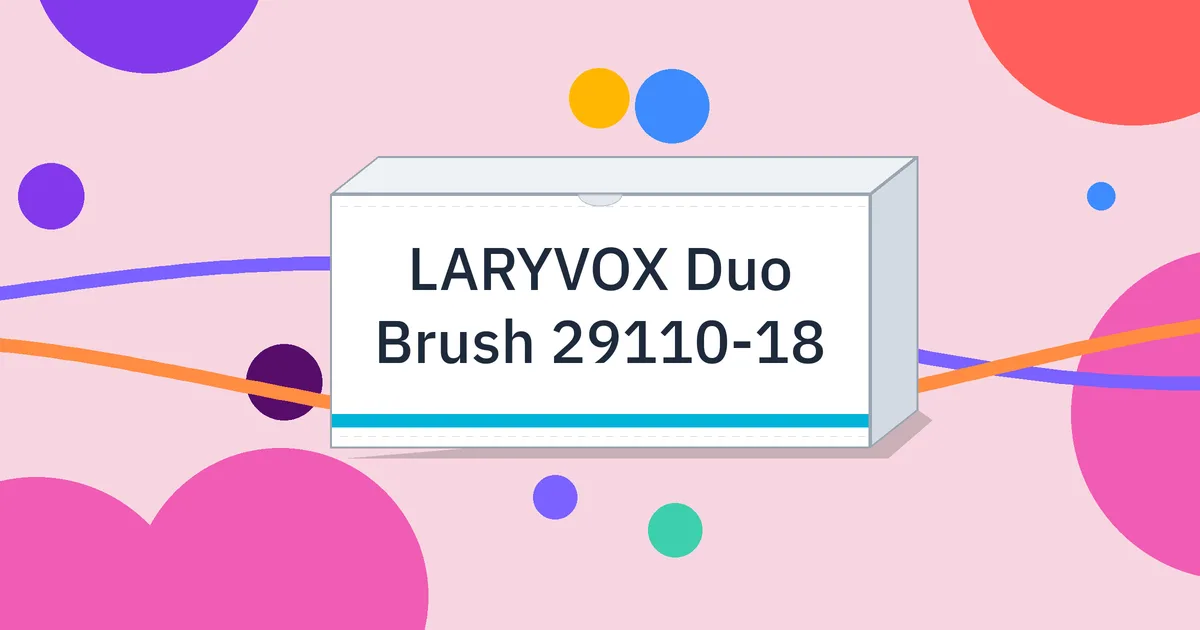 Symbolbild: Packung mit der Aufschrift LARYVOX Duo Brush 29110-18 (PZN 03895316) – Verfügbarkeit und Bezug in Apotheken in Frankfurt am Main