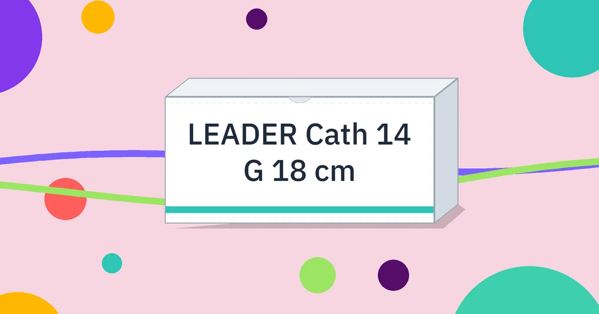 Symbolbild: Packung mit der Aufschrift LEADER Cath 14 G 18 cm (PZN 09514143) – Verfügbarkeit und Bezug in Apotheken in Frankfurt am Main