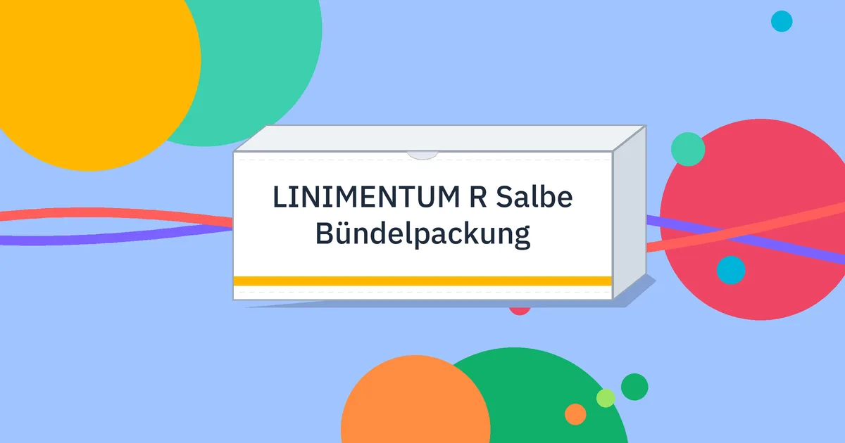 Symbolbild: Packung mit der Aufschrift LINIMENTUM R Salbe Bündelpackung (PZN 14213834) – Verfügbarkeit und Bezug in Apotheken in Frankfurt am Main