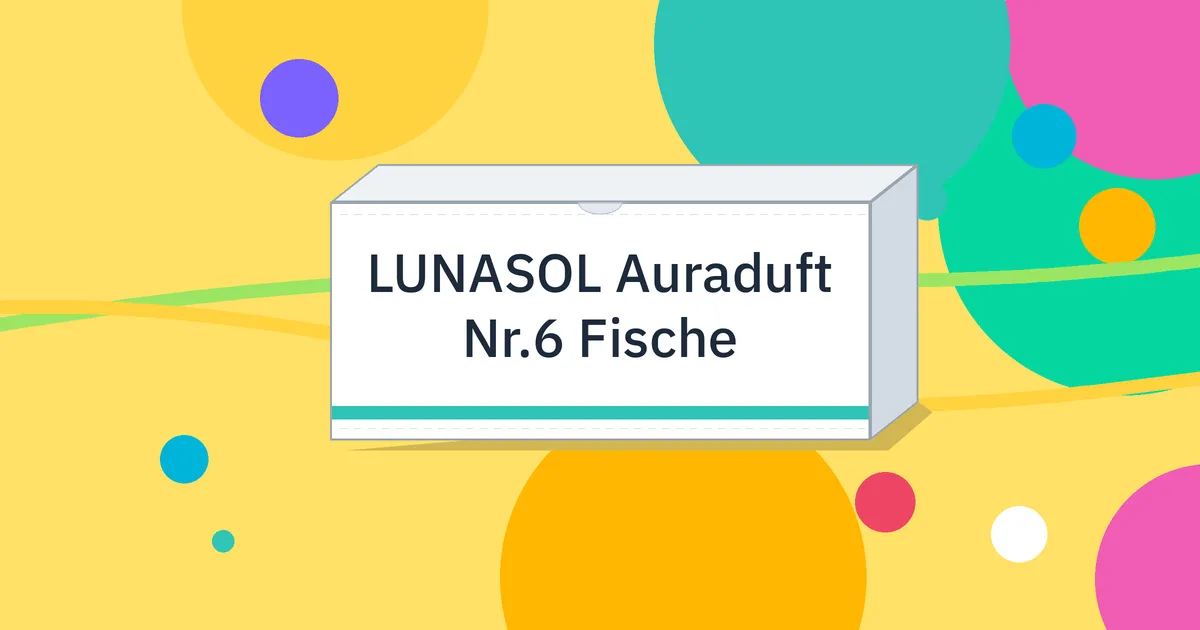 Symbolbild: Packung mit der Aufschrift LUNASOL Auraduft Nr.6 Fische (PZN 20060263) – Verfügbarkeit und Bezug in Apotheken in Frankfurt am Main