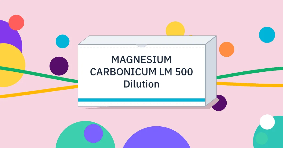 Symbolbild: Packung mit der Aufschrift MAGNESIUM CARBONICUM LM 500 Dilution (PZN 13693878) – Verfügbarkeit und Bezug in Apotheken in Frankfurt am Main