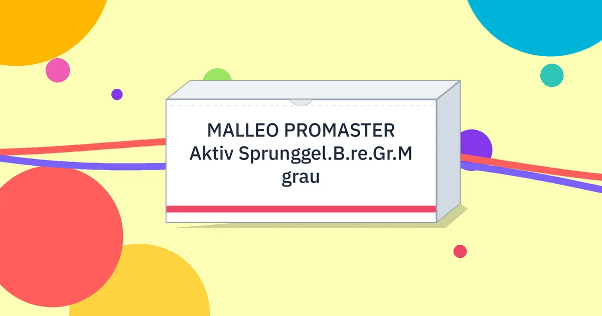 Symbolbild: Packung mit der Aufschrift MALLEO PROMASTER Aktiv Sprunggel.B.re.Gr.M grau (PZN 10927264) – Verfügbarkeit und Bezug in Apotheken in Frankfurt am Main