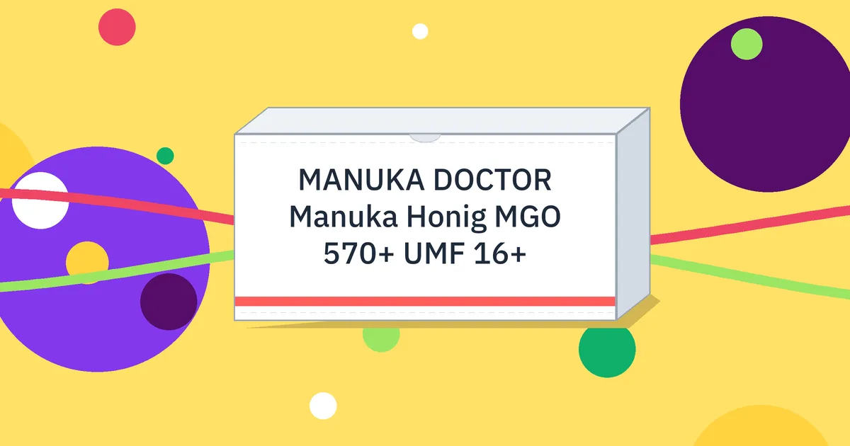 Symbolbild: Packung mit der Aufschrift MANUKA DOCTOR Manuka Honig MGO 570+ UMF 16+ (PZN 19345440) – Verfügbarkeit und Bezug in Apotheken in Frankfurt am Main