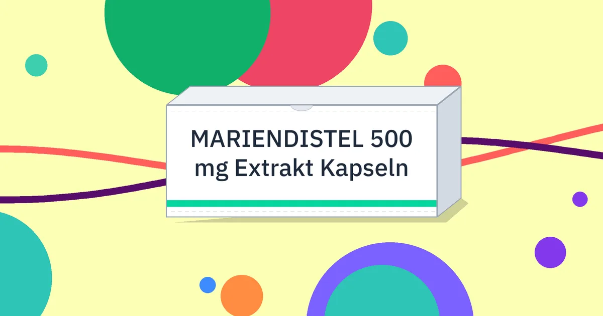 Symbolbild: Packung mit der Aufschrift MARIENDISTEL 500 mg Extrakt Kapseln (PZN 19145333) – Verfügbarkeit und Bezug in Apotheken in Frankfurt am Main