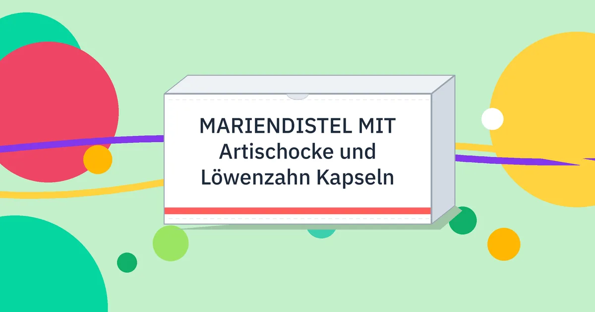 Symbolbild: Packung mit der Aufschrift MARIENDISTEL MIT Artischocke und Löwenzahn Kapseln (PZN 19125595) – Verfügbarkeit und Bezug in Apotheken in Frankfurt am Main