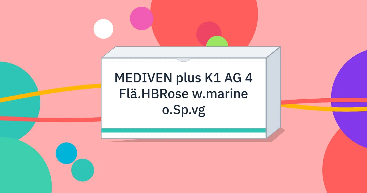 Symbolbild: Packung mit der Aufschrift MEDIVEN plus K1 AG 4 Flä.HBRose w.marine o.Sp.vg (PZN 15914622) – Verfügbarkeit und Bezug in Apotheken in Frankfurt am Main
