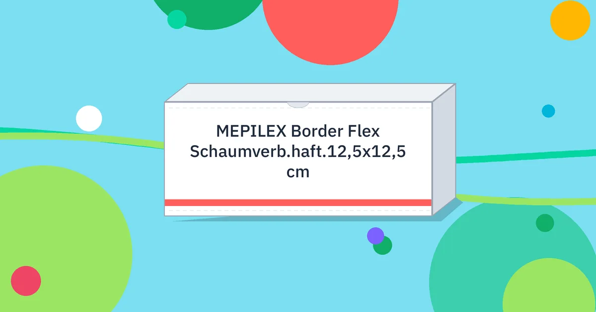 Symbolbild: Packung mit der Aufschrift MEPILEX Border Flex Schaumverb.haft.12,5x12,5 cm (PZN 19135174) – Verfügbarkeit und Bezug in Apotheken in Frankfurt am Main