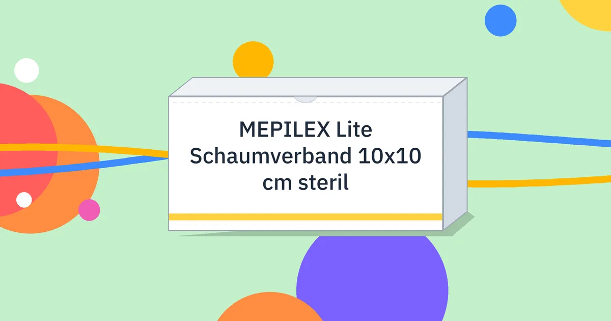 Symbolbild: Packung mit der Aufschrift MEPILEX Lite Schaumverband 10x10 cm steril (PZN 07391860) – Verfügbarkeit und Bezug in Apotheken in Frankfurt am Main