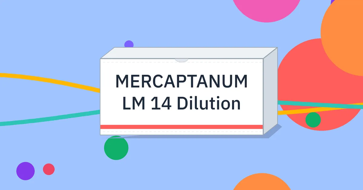 Symbolbild: Packung mit der Aufschrift MERCAPTANUM LM 14 Dilution (PZN 13605621) – Verfügbarkeit und Bezug in Apotheken in Frankfurt am Main