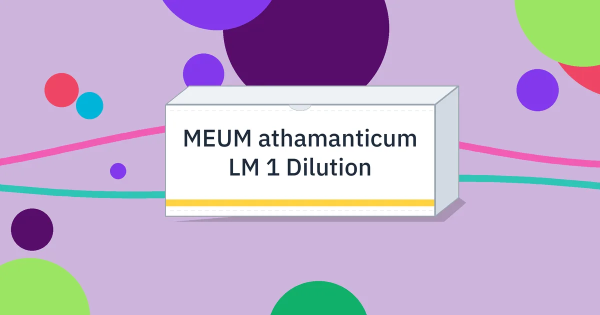 Symbolbild: Packung mit der Aufschrift MEUM athamanticum LM 1 Dilution (PZN 13607347) – Verfügbarkeit und Bezug in Apotheken in Frankfurt am Main