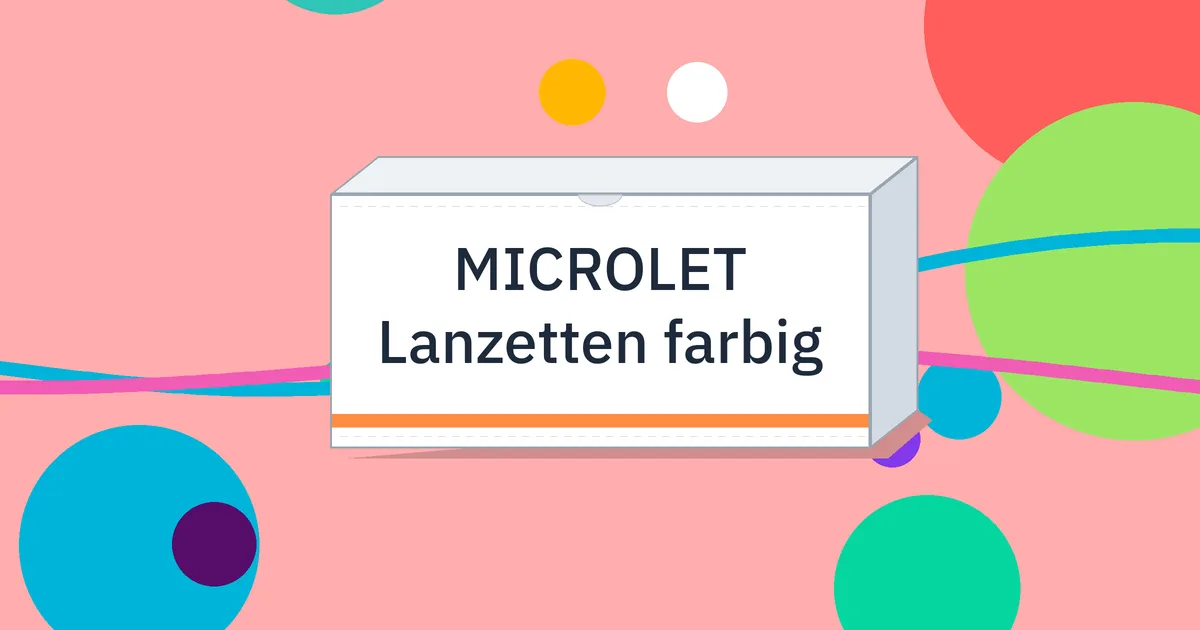 Symbolbild: Packung mit der Aufschrift MICROLET Lanzetten farbig (PZN 12772989) – Verfügbarkeit und Bezug in Apotheken in Frankfurt am Main