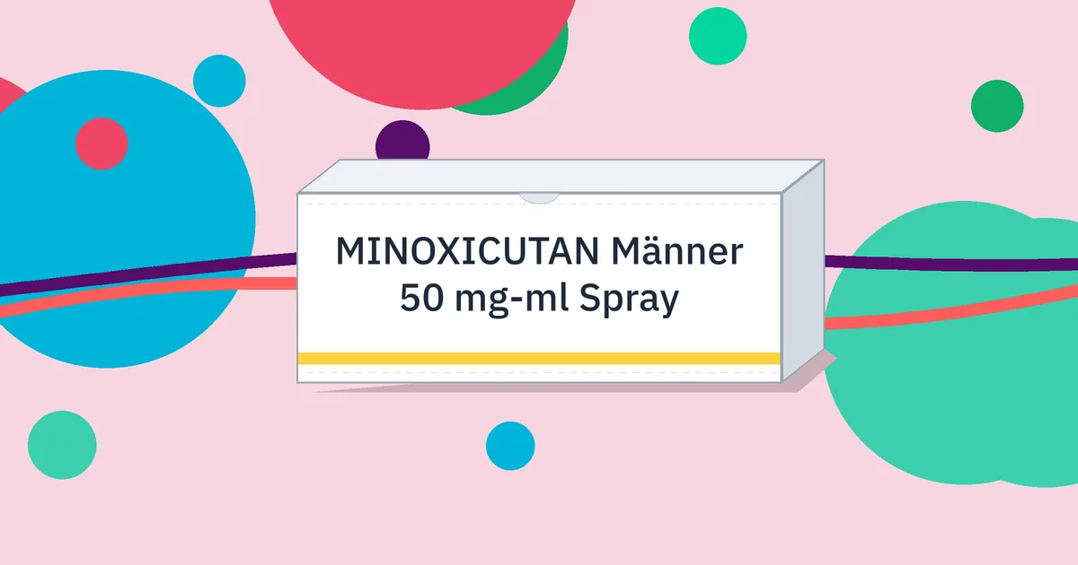 Symbolbild: Packung mit der Aufschrift MINOXICUTAN Männer 50 mg-ml Spray (PZN 12724795) – Verfügbarkeit und Bezug in Apotheken in Frankfurt am Main