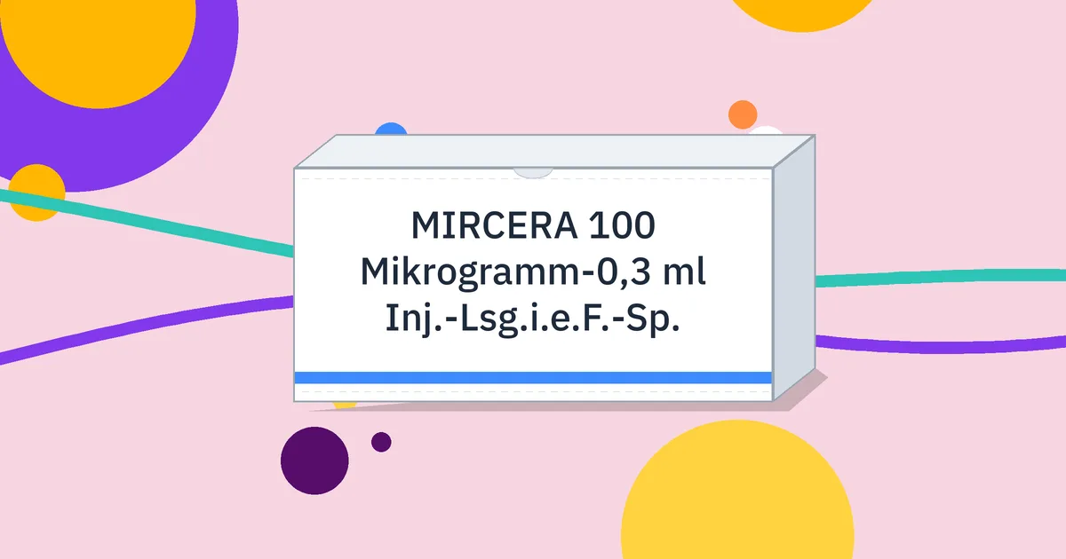 Symbolbild: Packung mit der Aufschrift MIRCERA 100 Mikrogramm-0,3 ml Inj.-Lsg.i.e.F.-Sp. (PZN 12389262) – Verfügbarkeit und Bezug in Apotheken in Frankfurt am Main