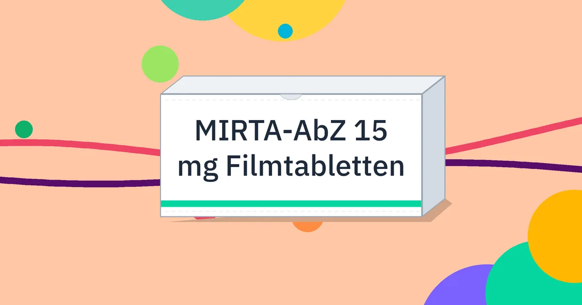 Symbolbild: Packung mit der Aufschrift MIRTA-AbZ 15 mg Filmtabletten (PZN 19101749) – Verfügbarkeit und Bezug in Apotheken in Frankfurt am Main