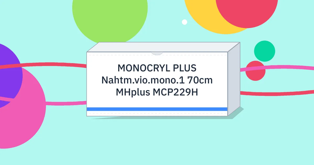 Symbolbild: Packung mit der Aufschrift MONOCRYL PLUS Nahtm.vio.mono.1 70cm MHplus MCP229H (PZN 16252525) – Verfügbarkeit und Bezug in Apotheken in Frankfurt am Main
