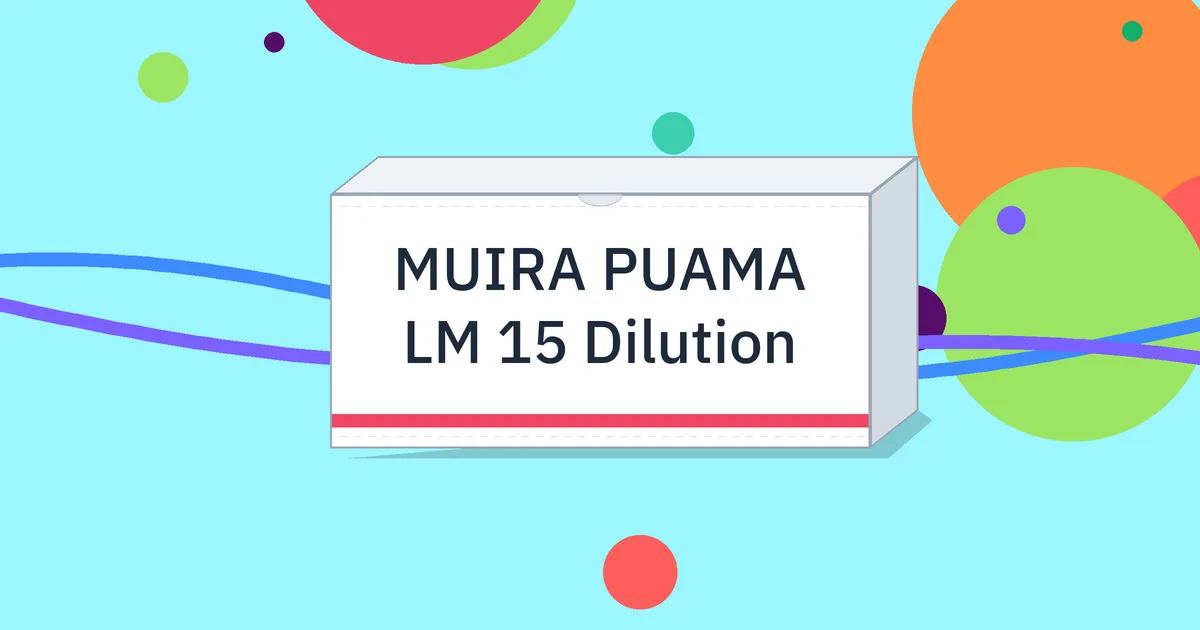 Symbolbild: Packung mit der Aufschrift MUIRA PUAMA LM 15 Dilution (PZN 13611225) – Verfügbarkeit und Bezug in Apotheken in Frankfurt am Main