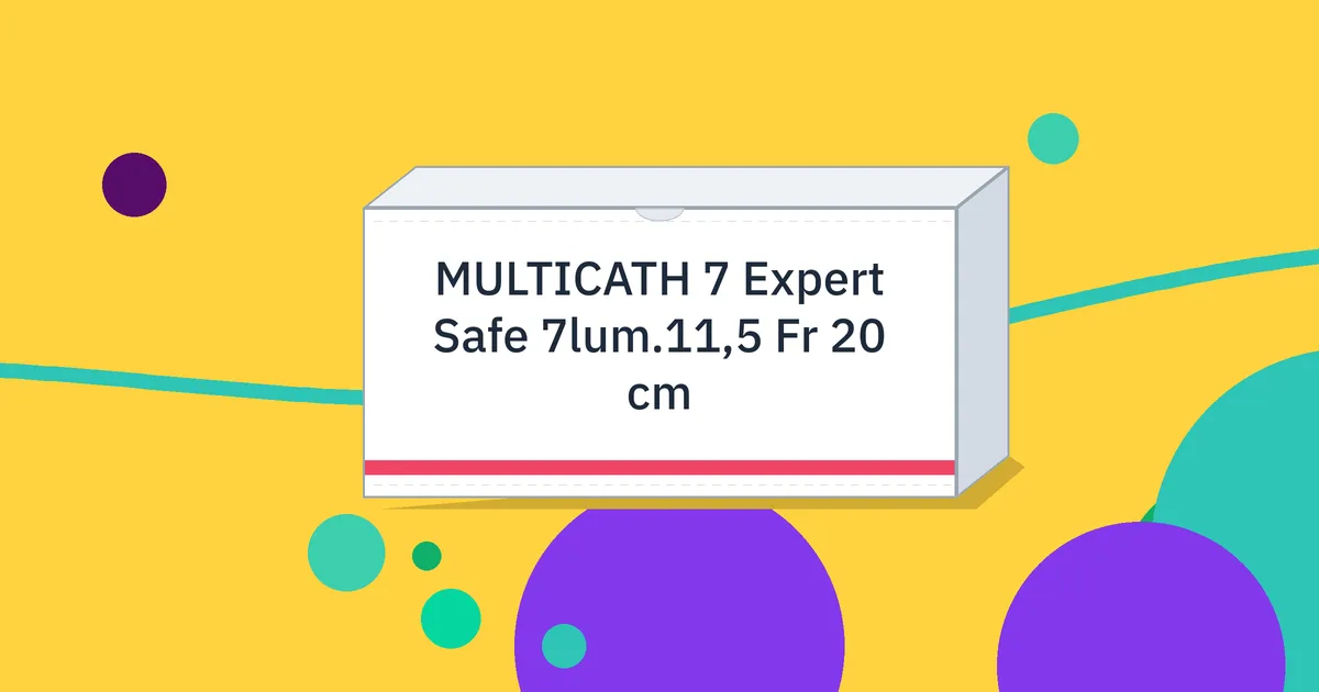 Symbolbild: Packung mit der Aufschrift MULTICATH 7 Expert Safe 7lum.11,5 Fr 20 cm (PZN 11125383) – Verfügbarkeit und Bezug in Apotheken in Frankfurt am Main