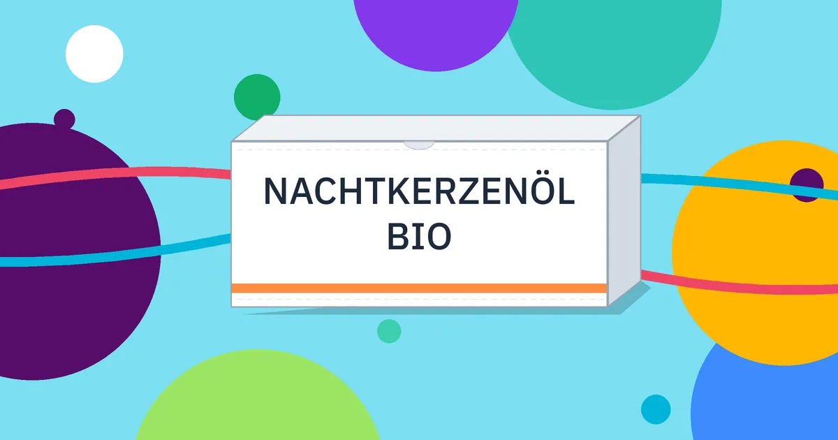 Symbolbild: Packung mit der Aufschrift NACHTKERZENÖL BIO (PZN 10931840) – Verfügbarkeit und Bezug in Apotheken in Frankfurt am Main