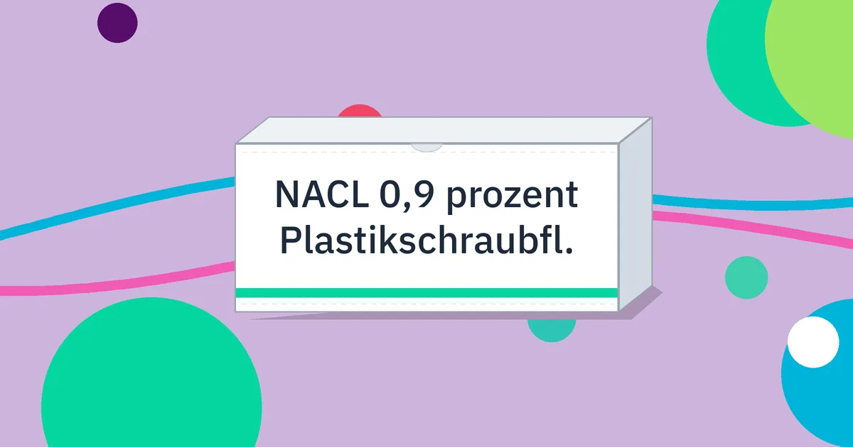 Symbolbild: Packung mit der Aufschrift NACL 0,9 prozent Plastikschraubfl. (PZN 04801702) – Verfügbarkeit und Bezug in Apotheken in Frankfurt am Main