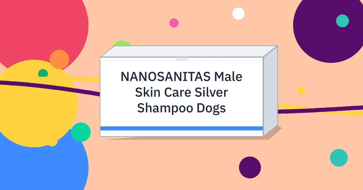 Symbolbild: Packung mit der Aufschrift NANOSANITAS Male Skin Care Silver Shampoo Dogs (PZN 19195934) – Verfügbarkeit und Bezug in Apotheken in Frankfurt am Main
