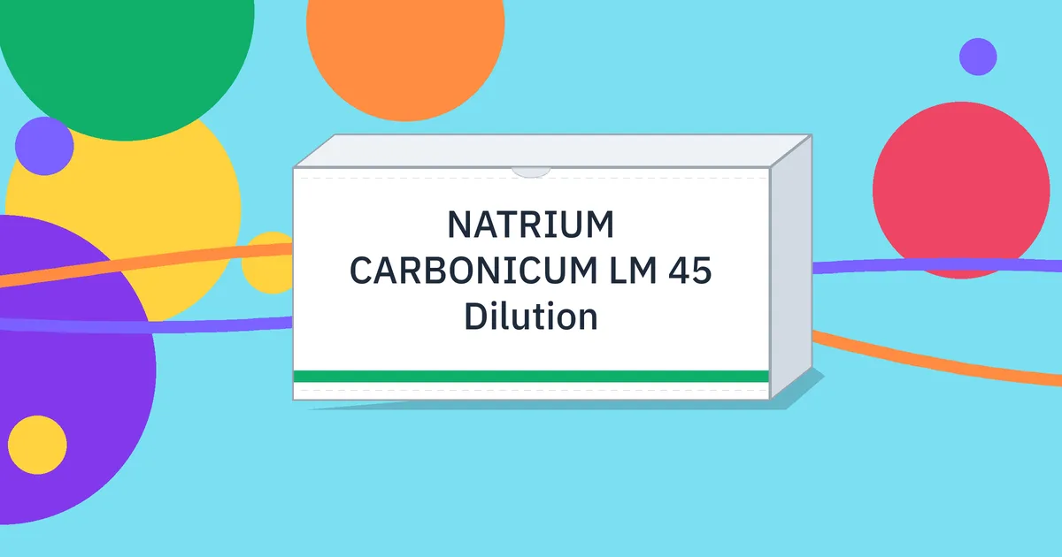 Symbolbild: Packung mit der Aufschrift NATRIUM CARBONICUM LM 45 Dilution (PZN 12961880) – Verfügbarkeit und Bezug in Apotheken in Frankfurt am Main