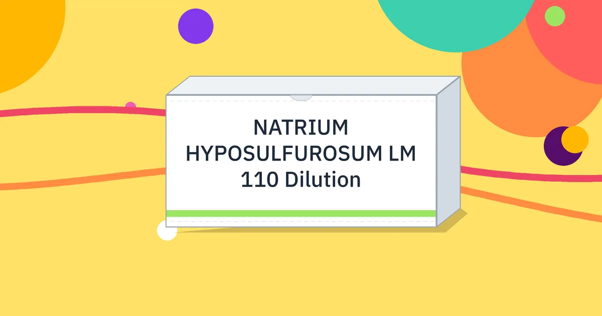 Symbolbild: Packung mit der Aufschrift NATRIUM HYPOSULFUROSUM LM 110 Dilution (PZN 12964186) – Verfügbarkeit und Bezug in Apotheken in Frankfurt am Main