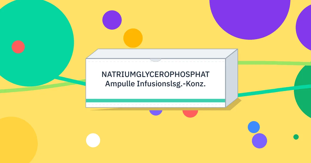 Symbolbild: Packung mit der Aufschrift NATRIUMGLYCEROPHOSPHAT Ampulle Infusionslsg.-Konz. (PZN 00817451) – Verfügbarkeit und Bezug in Apotheken in Frankfurt am Main