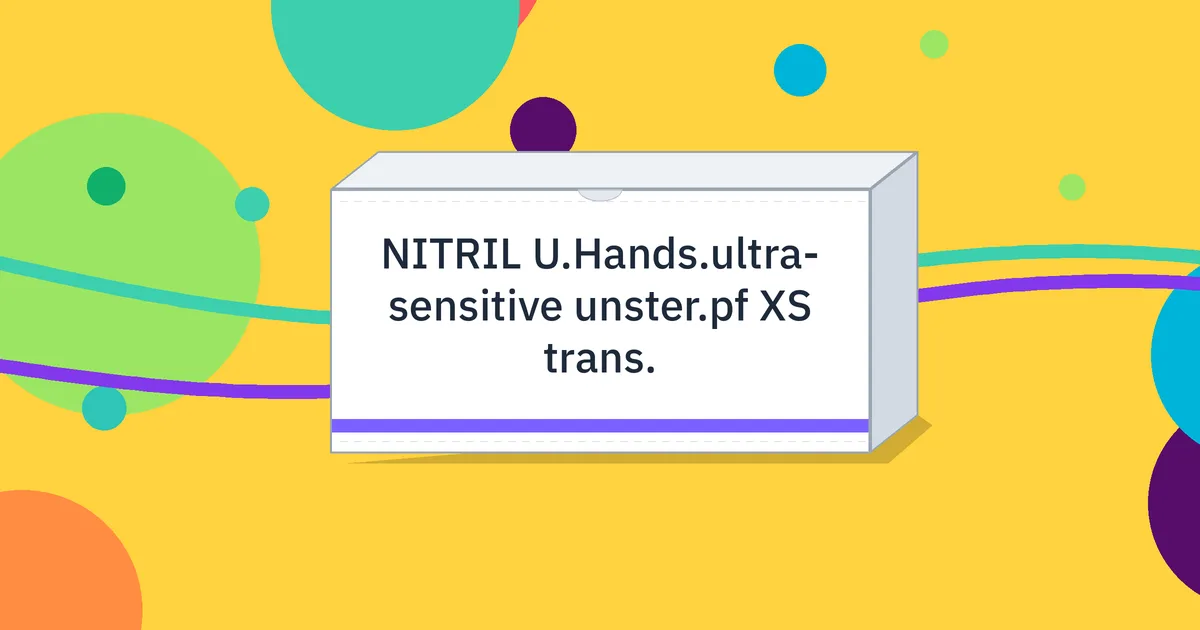 Symbolbild: Packung mit der Aufschrift NITRIL U.Hands.ultra-sensitive unster.pf XS trans. (PZN 13973750) – Verfügbarkeit und Bezug in Apotheken in Frankfurt am Main