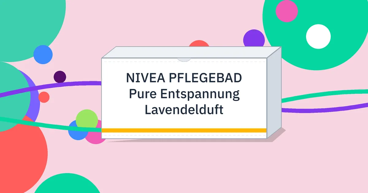 Symbolbild: Packung mit der Aufschrift NIVEA PFLEGEBAD Pure Entspannung Lavendelduft (PZN 17624472) – Verfügbarkeit und Bezug in Apotheken in Frankfurt am Main