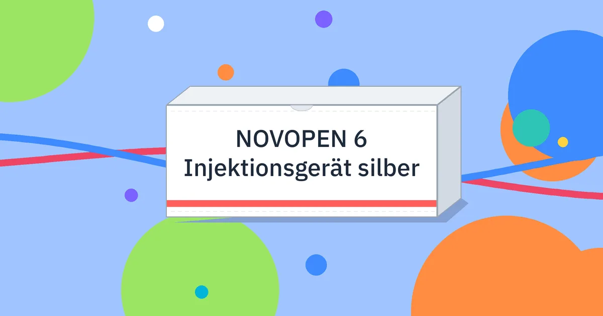 Symbolbild: Packung mit der Aufschrift NOVOPEN 6 Injektionsgerät silber (PZN 19187515) – Verfügbarkeit und Bezug in Apotheken in Frankfurt am Main
