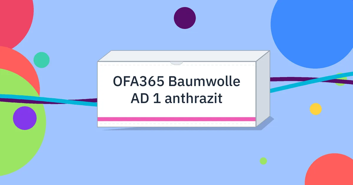 Symbolbild: Packung mit der Aufschrift OFA365 Baumwolle AD 1 anthrazit (PZN 16723551) – Verfügbarkeit und Bezug in Apotheken in Frankfurt am Main