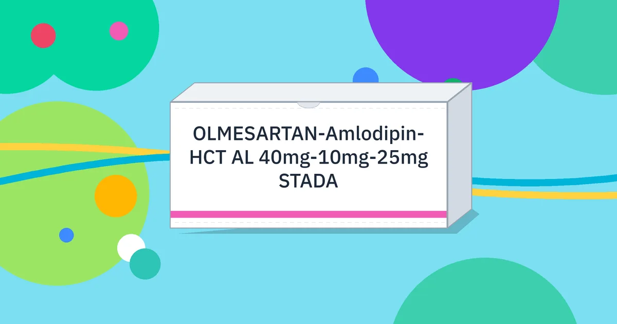 Symbolbild: Packung mit der Aufschrift OLMESARTAN-Amlodipin-HCT AL 40mg-10mg-25mg STADA (PZN 20088681) – Verfügbarkeit und Bezug in Apotheken in Frankfurt am Main