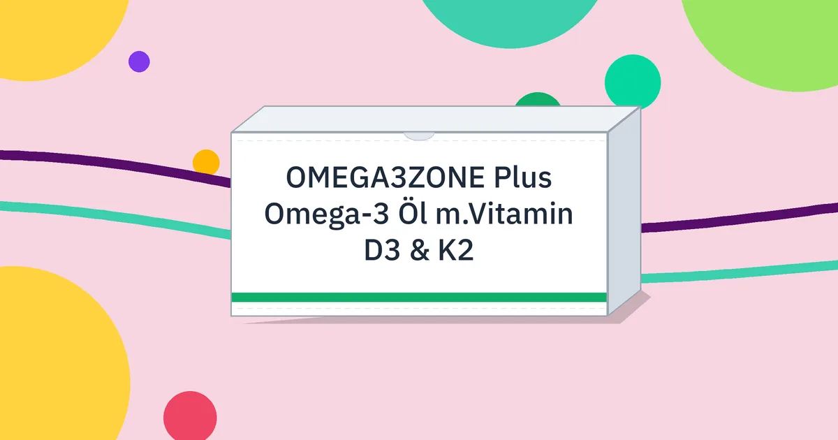 Symbolbild: Packung mit der Aufschrift OMEGA3ZONE Plus Omega-3 Öl m.Vitamin D3 & K2 (PZN 18673863) – Verfügbarkeit und Bezug in Apotheken in Frankfurt am Main