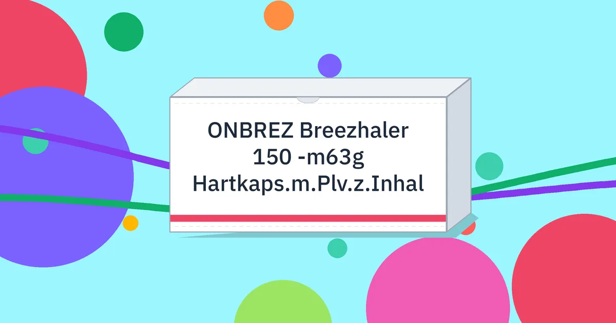 Symbolbild: Packung mit der Aufschrift ONBREZ Breezhaler 150 -m63g Hartkaps.m.Plv.z.Inhal (PZN 12739029) – Verfügbarkeit und Bezug in Apotheken in Frankfurt am Main