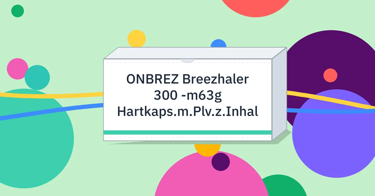 Symbolbild: Packung mit der Aufschrift ONBREZ Breezhaler 300 -m63g Hartkaps.m.Plv.z.Inhal (PZN 07550057) – Verfügbarkeit und Bezug in Apotheken in Frankfurt am Main