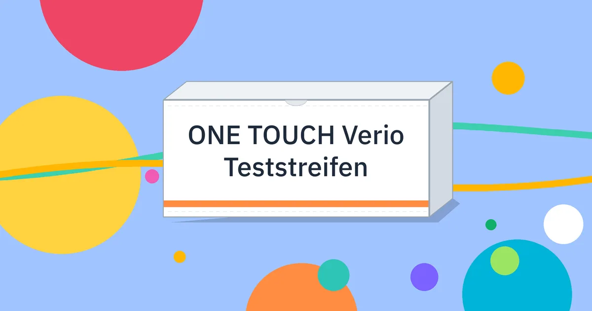 Symbolbild: Packung mit der Aufschrift ONE TOUCH Verio Teststreifen (PZN 09739103) – Verfügbarkeit und Bezug in Apotheken in Frankfurt am Main