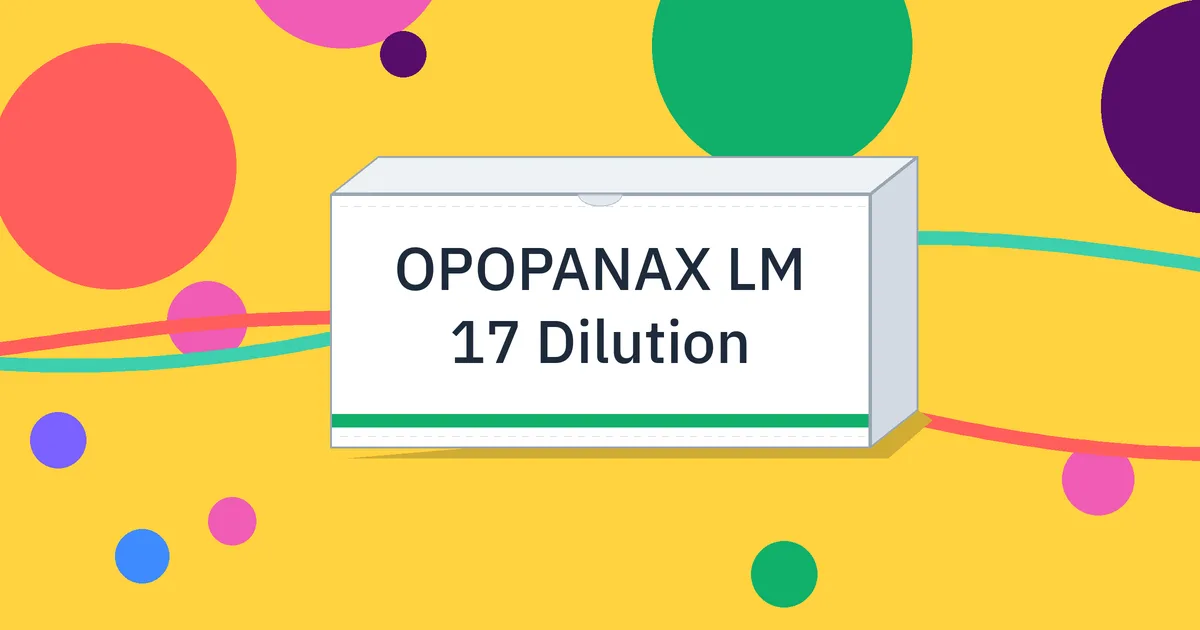 Symbolbild: Packung mit der Aufschrift OPOPANAX LM 17 Dilution (PZN 13627137) – Verfügbarkeit und Bezug in Apotheken in Frankfurt am Main
