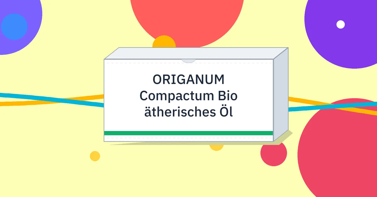 Symbolbild: Packung mit der Aufschrift ORIGANUM Compactum Bio ätherisches Öl (PZN 16046180) – Verfügbarkeit und Bezug in Apotheken in Frankfurt am Main