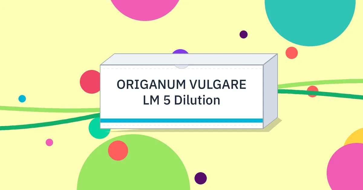 Symbolbild: Packung mit der Aufschrift ORIGANUM VULGARE LM 5 Dilution (PZN 12972961) – Verfügbarkeit und Bezug in Apotheken in Frankfurt am Main