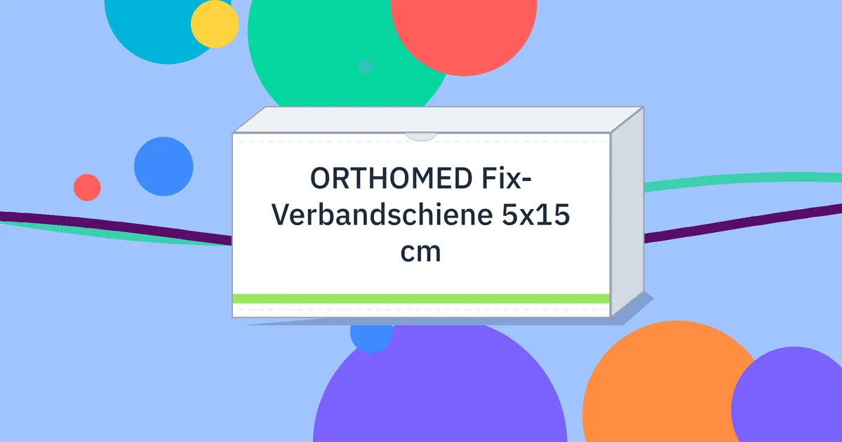 Symbolbild: Packung mit der Aufschrift ORTHOMED Fix-Verbandschiene 5x15 cm (PZN 11516770) – Verfügbarkeit und Bezug in Apotheken in Frankfurt am Main