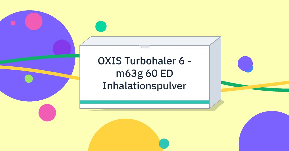 Symbolbild: Packung mit der Aufschrift OXIS Turbohaler 6 -m63g 60 ED Inhalationspulver (PZN 10828131) – Verfügbarkeit und Bezug in Apotheken in Frankfurt am Main