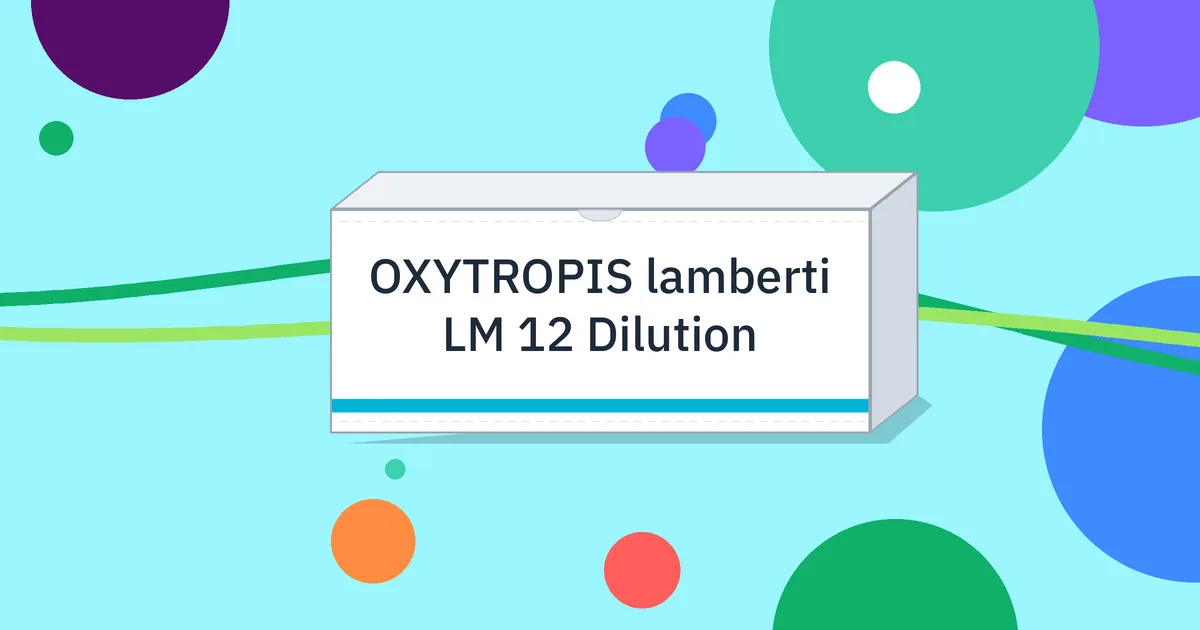 Symbolbild: Packung mit der Aufschrift OXYTROPIS lamberti LM 12 Dilution (PZN 13629840) – Verfügbarkeit und Bezug in Apotheken in Frankfurt am Main