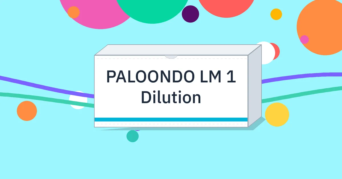 Symbolbild: Packung mit der Aufschrift PALOONDO LM 1 Dilution (PZN 13630197) – Verfügbarkeit und Bezug in Apotheken in Frankfurt am Main